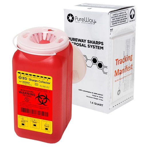 1.4 Quart Sharps Container Disposal System – PureWay Compliance, Inc.